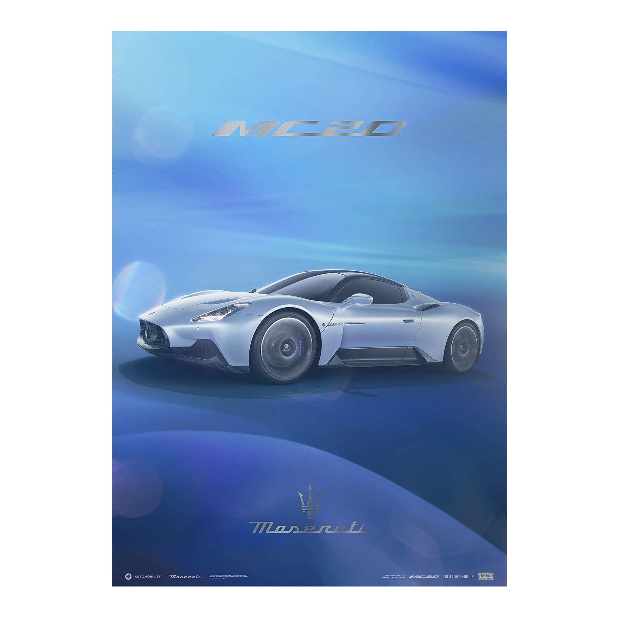 Design Poster MC20 Front View Blue - Collector's Edition – US ...