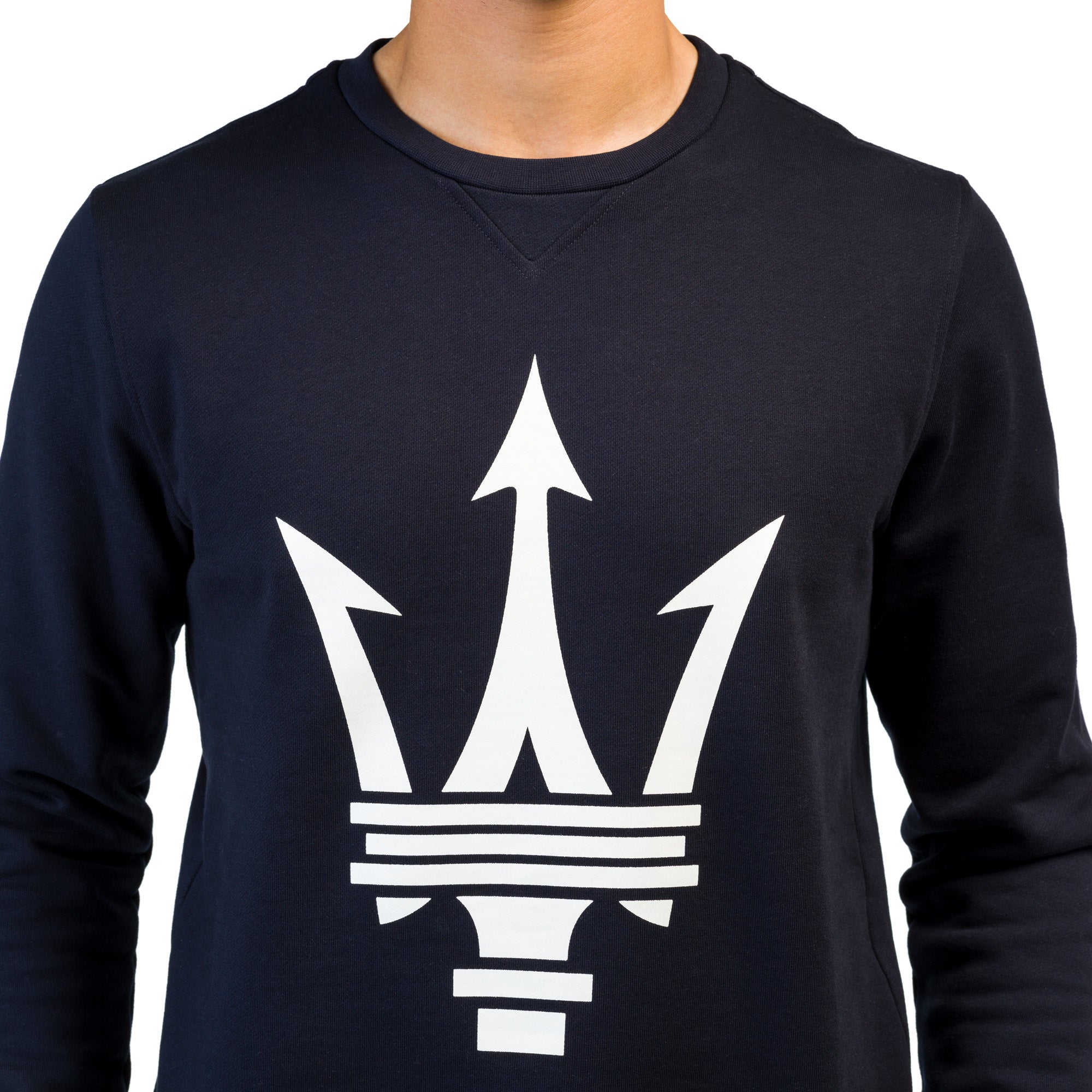 Blue Unisex Sweatershirt with maxi Maserati trident – US - Maserati Store