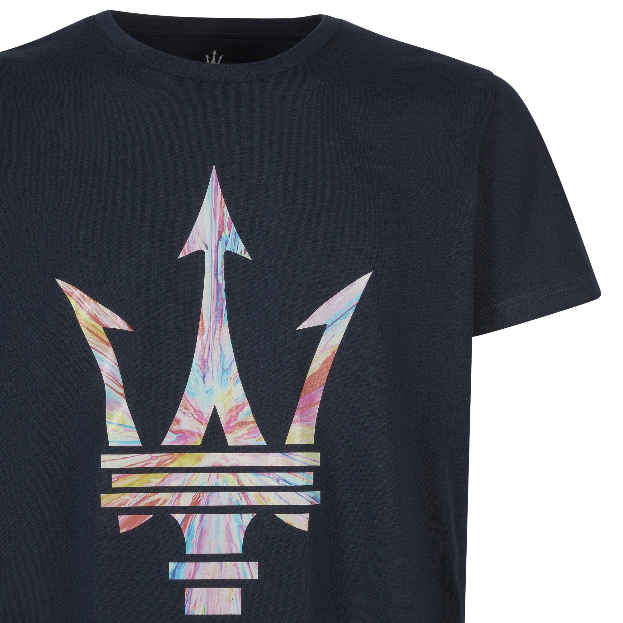 Blue Unisex T-shirt with Maxi Maserati Trident - Paint Limited Edition ...
