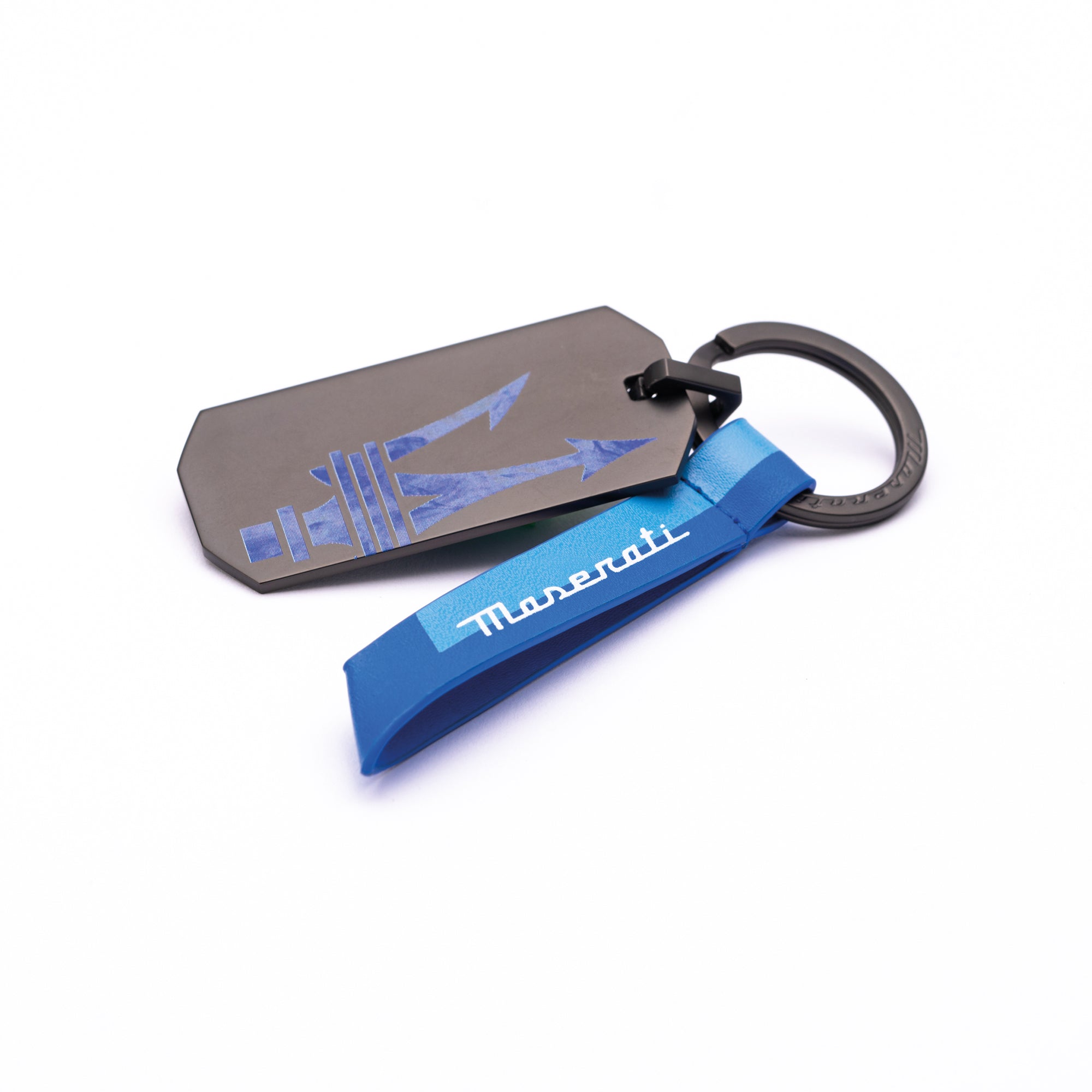 Blue Trident Tag Keychain – US - Maserati Store